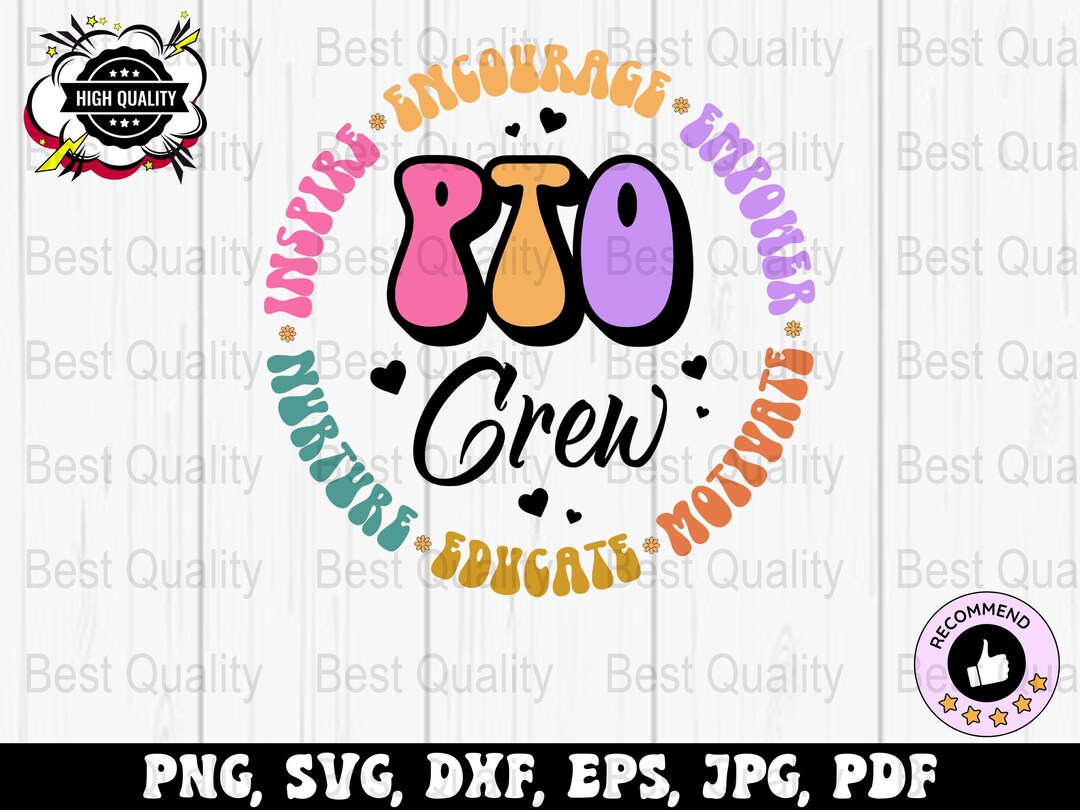 PTO Volunteer Svg Png, PTO Crew Svg, Volunteering PTA Svg Cricut ...