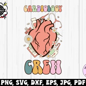 Cardiology Crew Svg Png, Retro Cardiology Crew Png, Cardiologist Svg ...