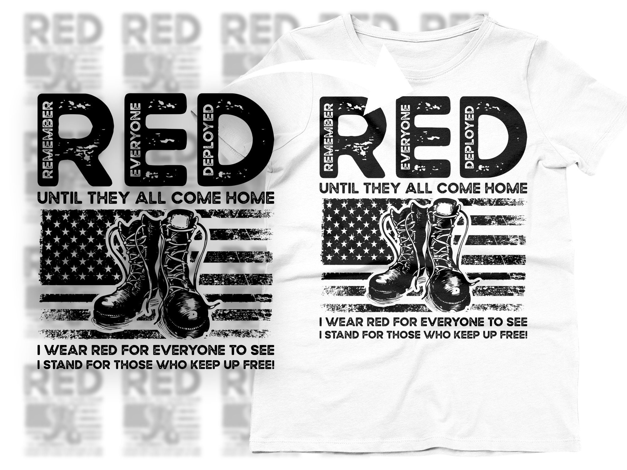 Red Friday Svg Png, Remember Everyone Deployed 2 Svg, Military Svg ...