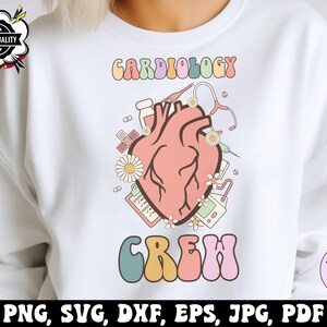 Cardiology Crew Svg Png, Retro Cardiology Crew Png, Cardiologist Svg ...