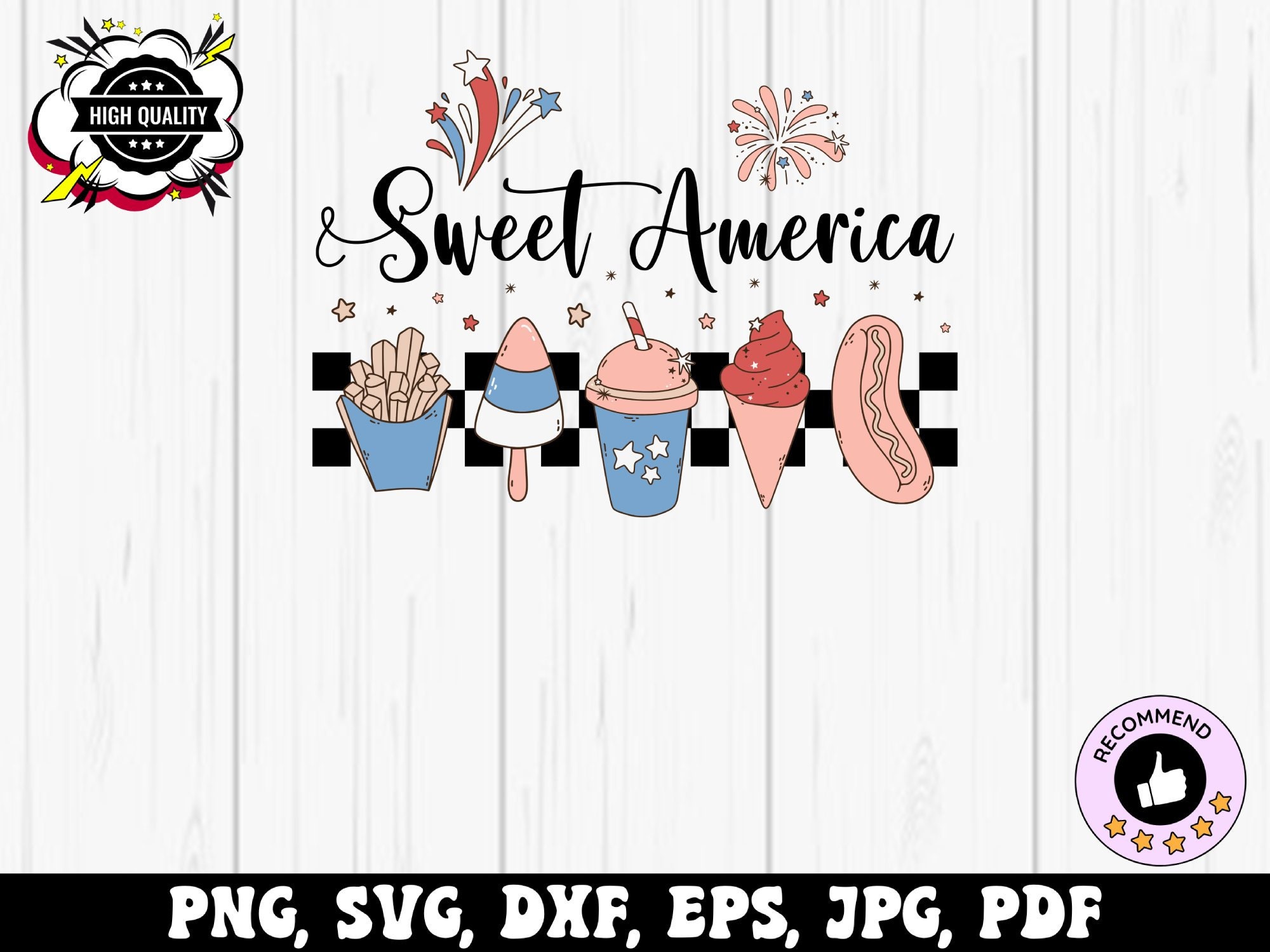 Retro 4th of July Svg Png, Sweet America Svg, Groovy Fourth of July Svg ...