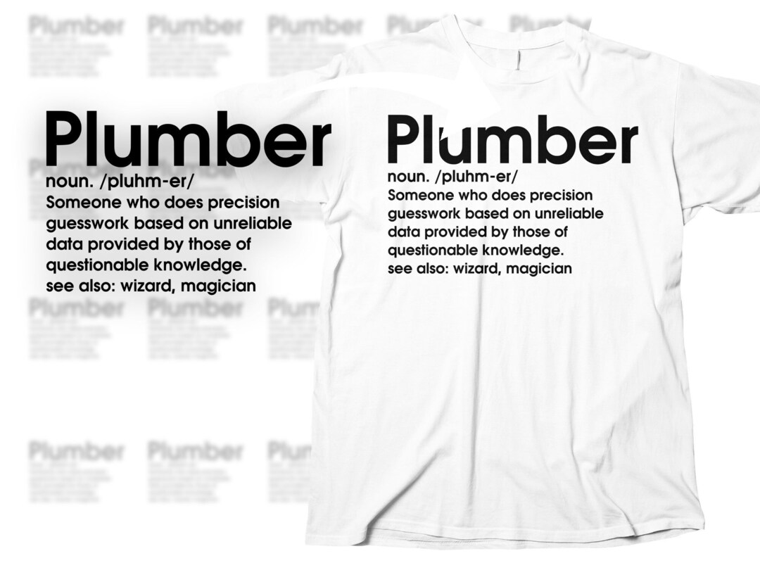 Plumber Definition Svg Png, Svg Cricut Png Sublimation Designs - Etsy