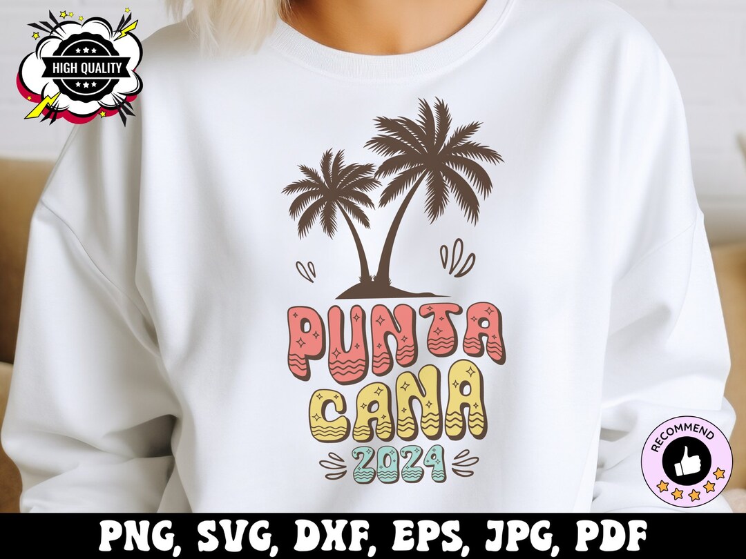 2024 Punta Cana Svg Png, Retro Summer Palm Svg Cricut File, Groovy ...