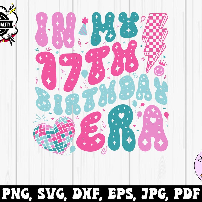 17th Birthday Svg - Etsy