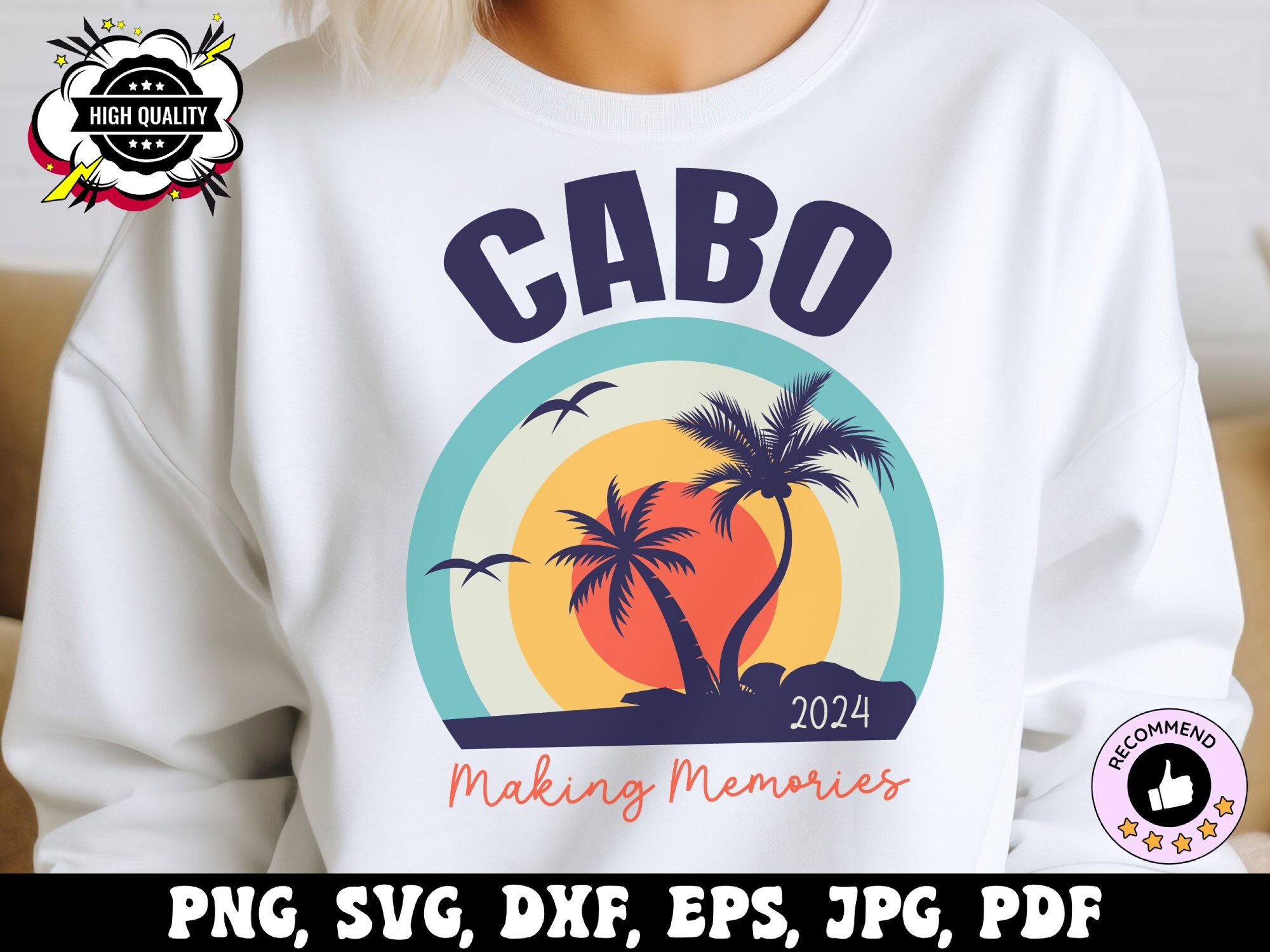 Cabo 2024 Making Memories Svg Png, Retro Cabo Summer Svg Cricut, Groovy ...