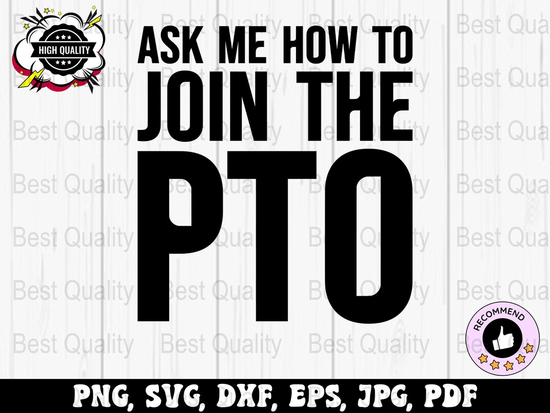 PTO Volunteer Svg Png, Ask Me How to Join PTO Svg, Volunteering PTA Svg ...