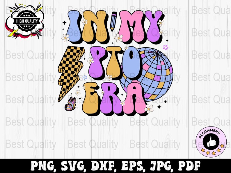 PTO Volunteer Svg Png, in My PTO Era Svg, Volunteering PTA Svg Cricut ...