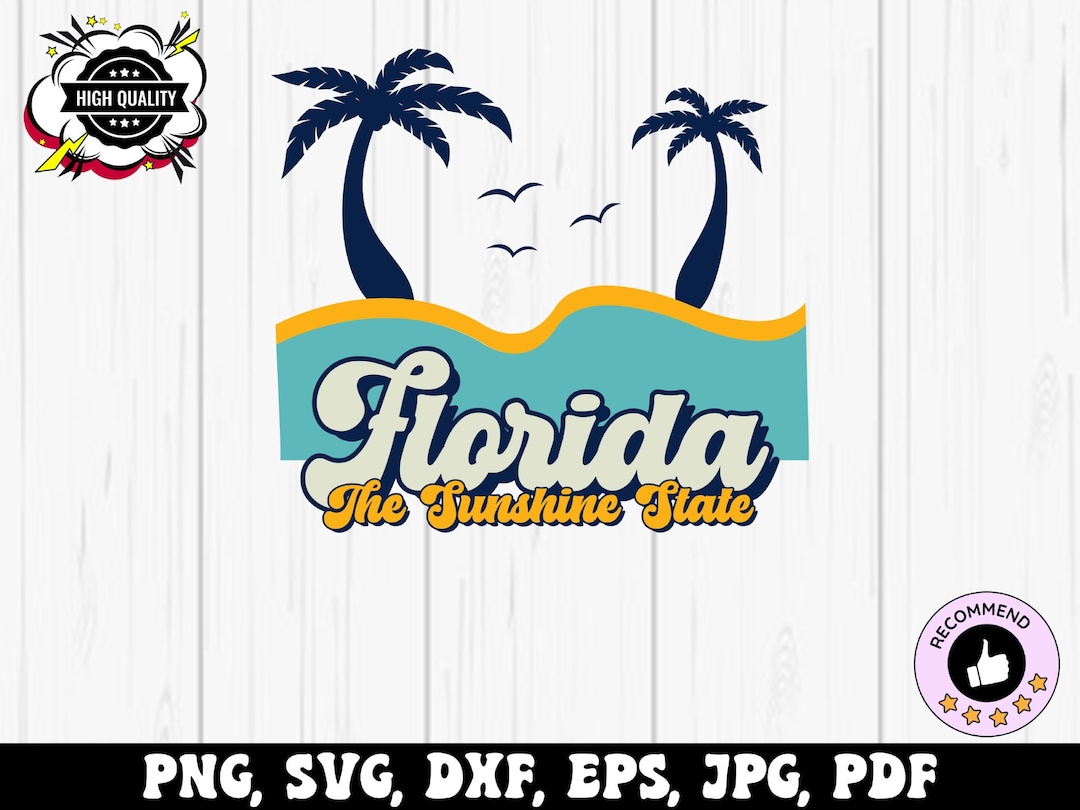 Florida the Sunshine State Svg Png, Retro Florida Summer Svg Cricut, Groovy Summer Clipart Png ...