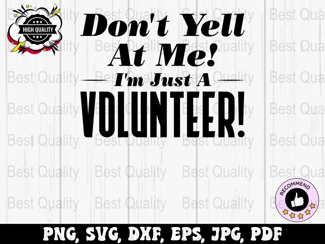 PTO Volunteer Svg Png, I'm Just a Volunteer Svg, Volunteering PTA Svg ...
