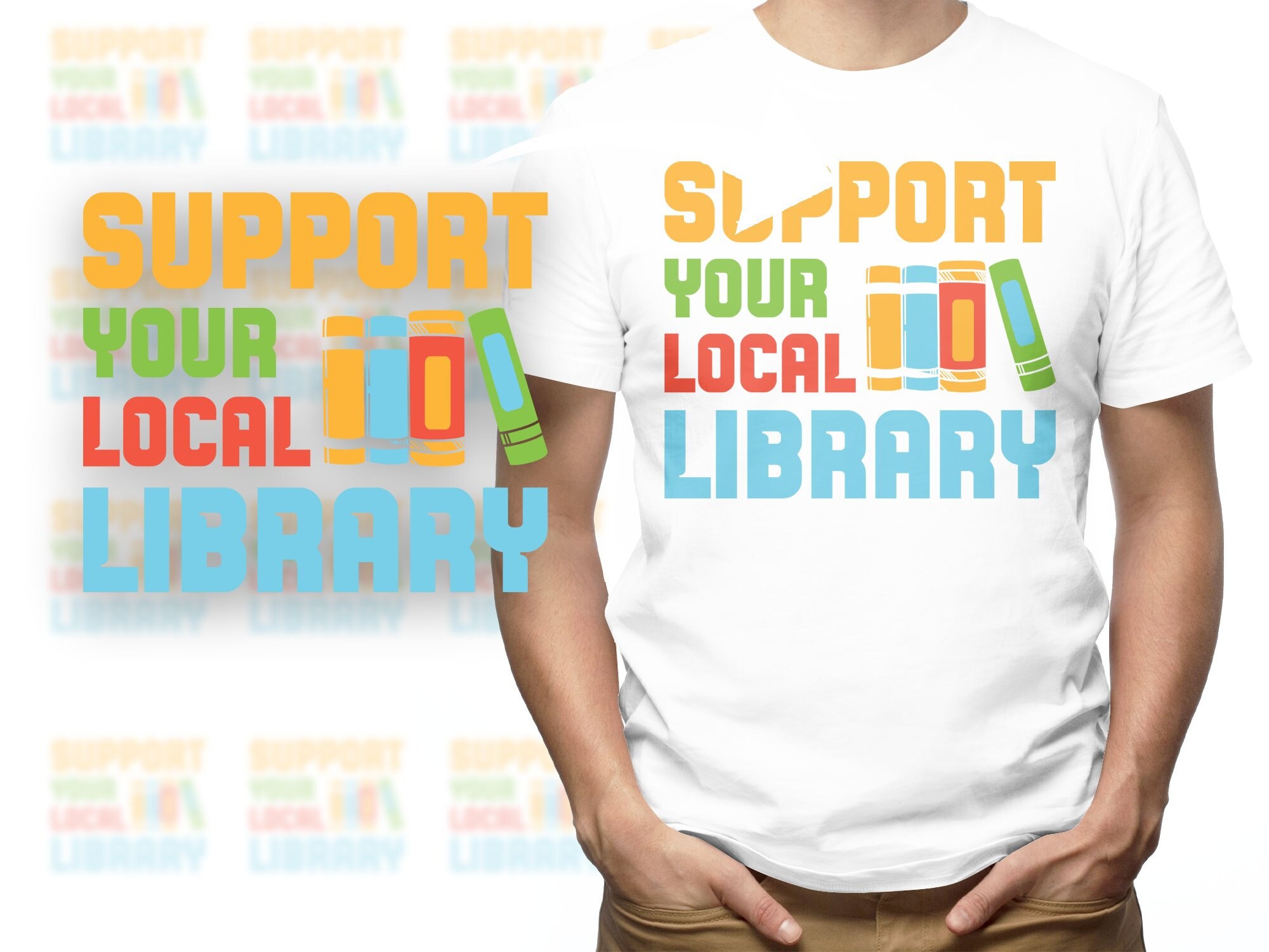 Support Your Local Library Svg Png, Svg Cricut Png Sublimation Designs ...