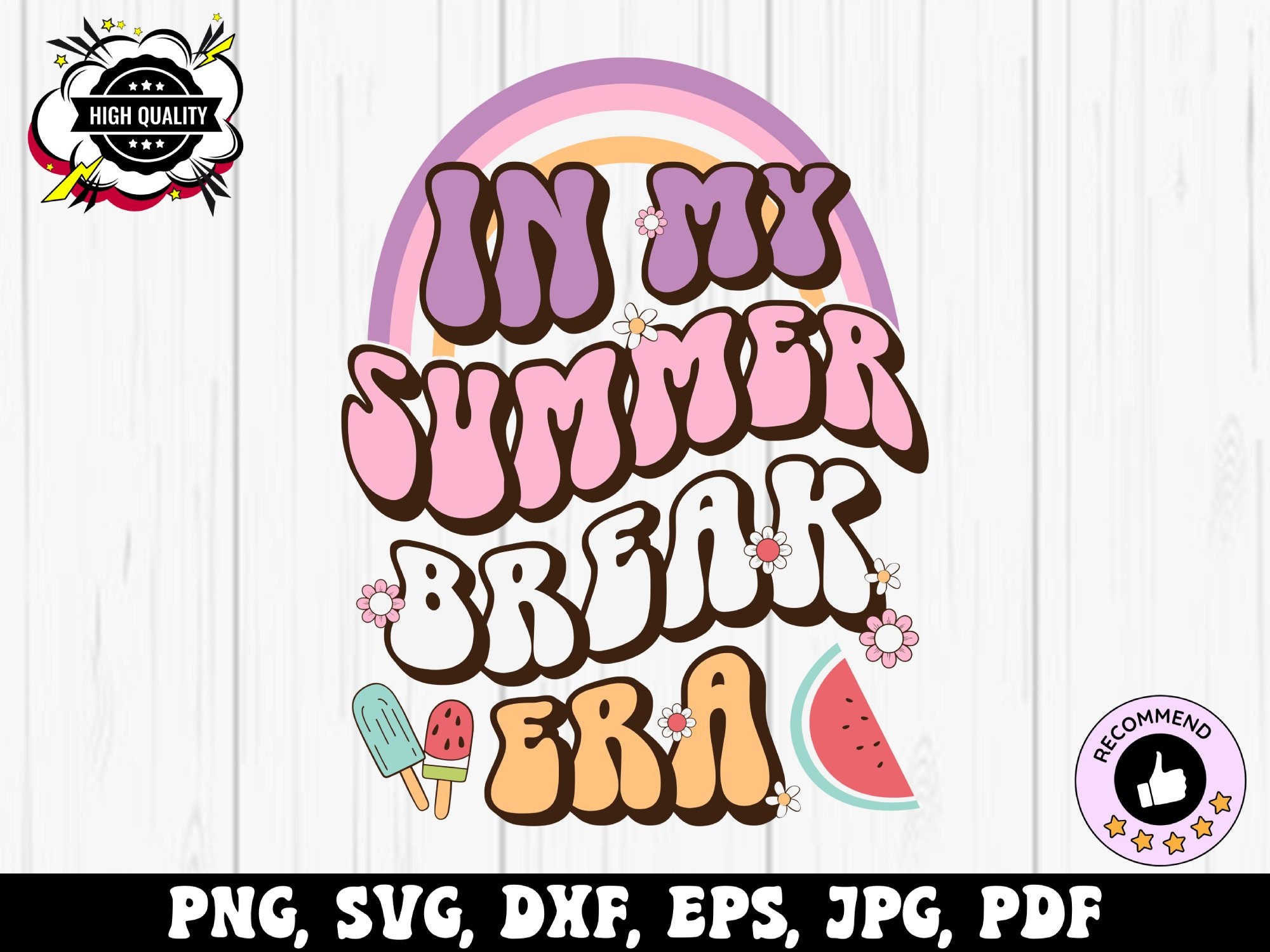 Retro in My Summer Break Era Png Svg, Last Day of School Teacher Summer ...