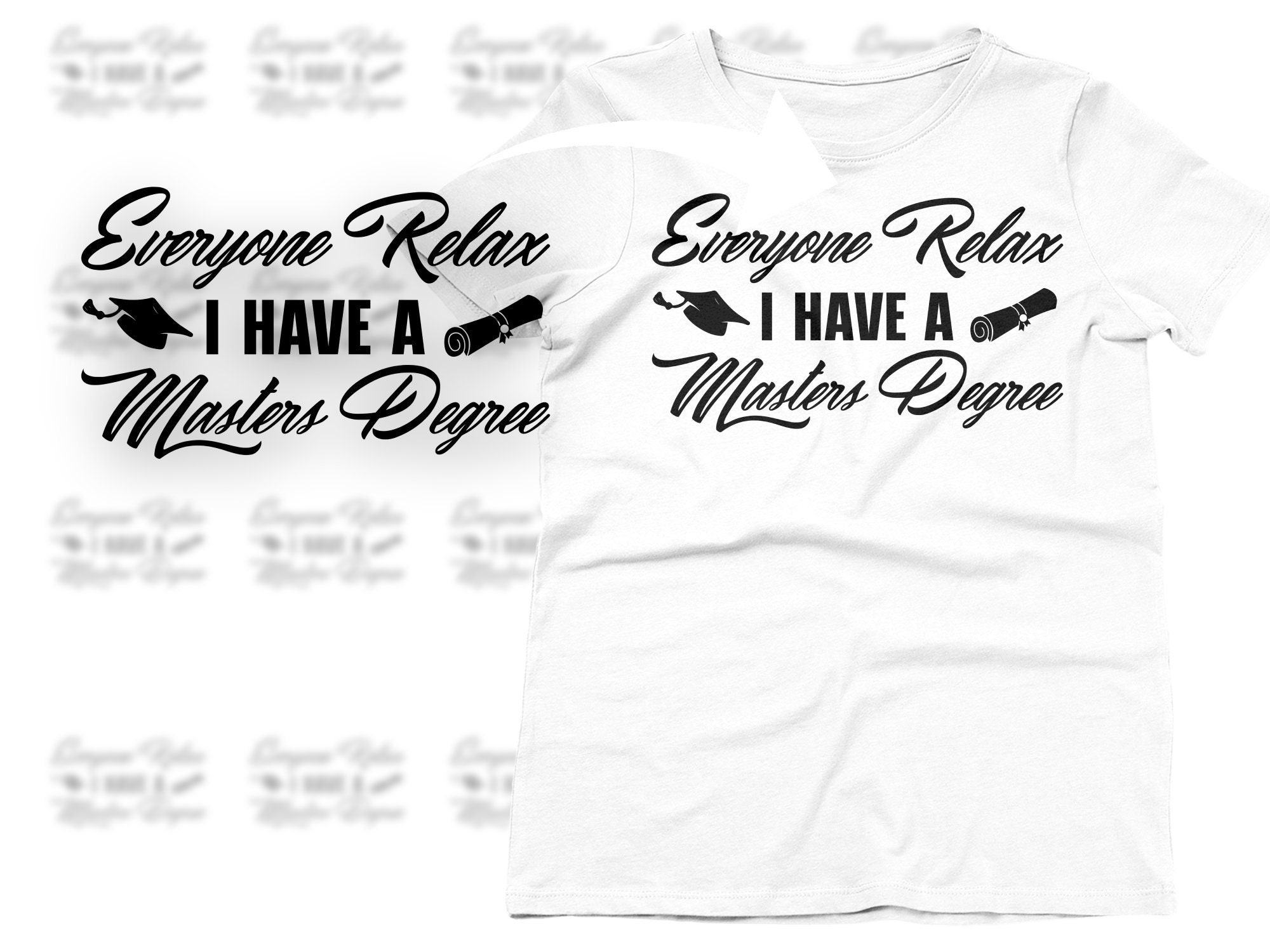 Funny Masters Degree Sayings Svg Png, Svg Cricut Png Sublimation ...