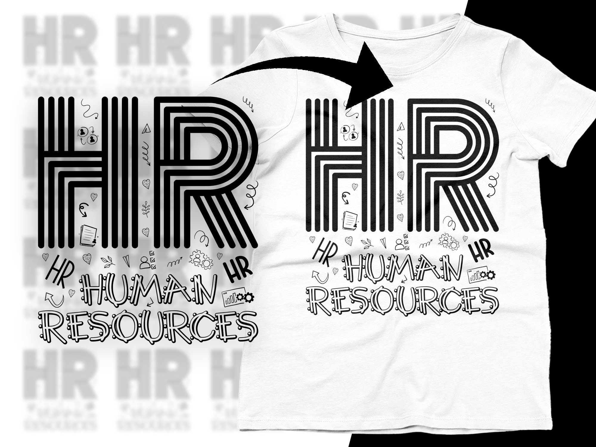 HR Human Resources Svg Png, Typography HR Svg Png, Hr Svg Cricut Png ...