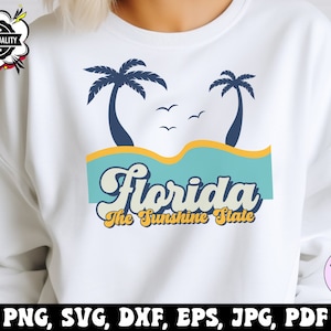 Florida the Sunshine State Svg Png, Retro Florida Summer Svg Cricut ...