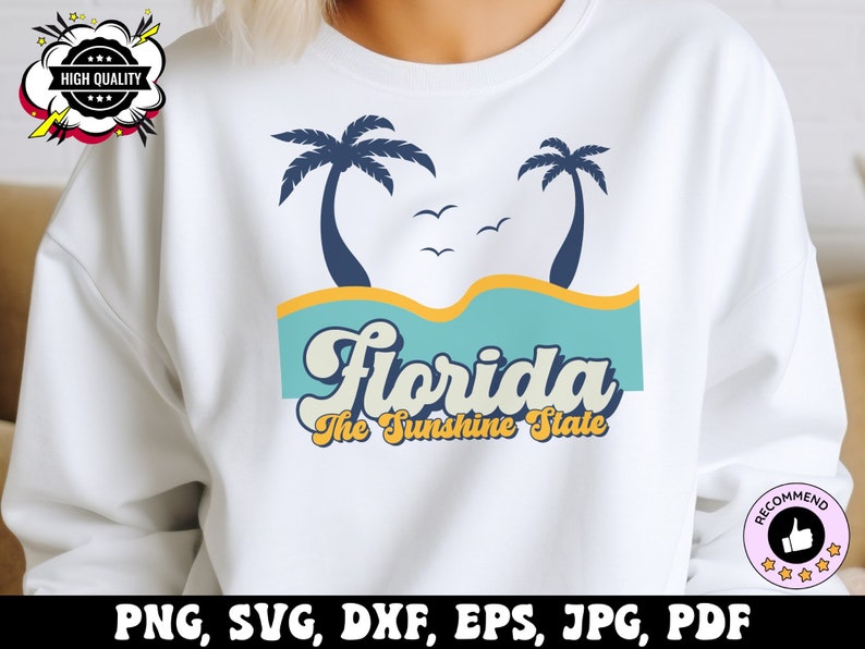 Florida the Sunshine State Svg Png, Retro Florida Summer Svg Cricut ...