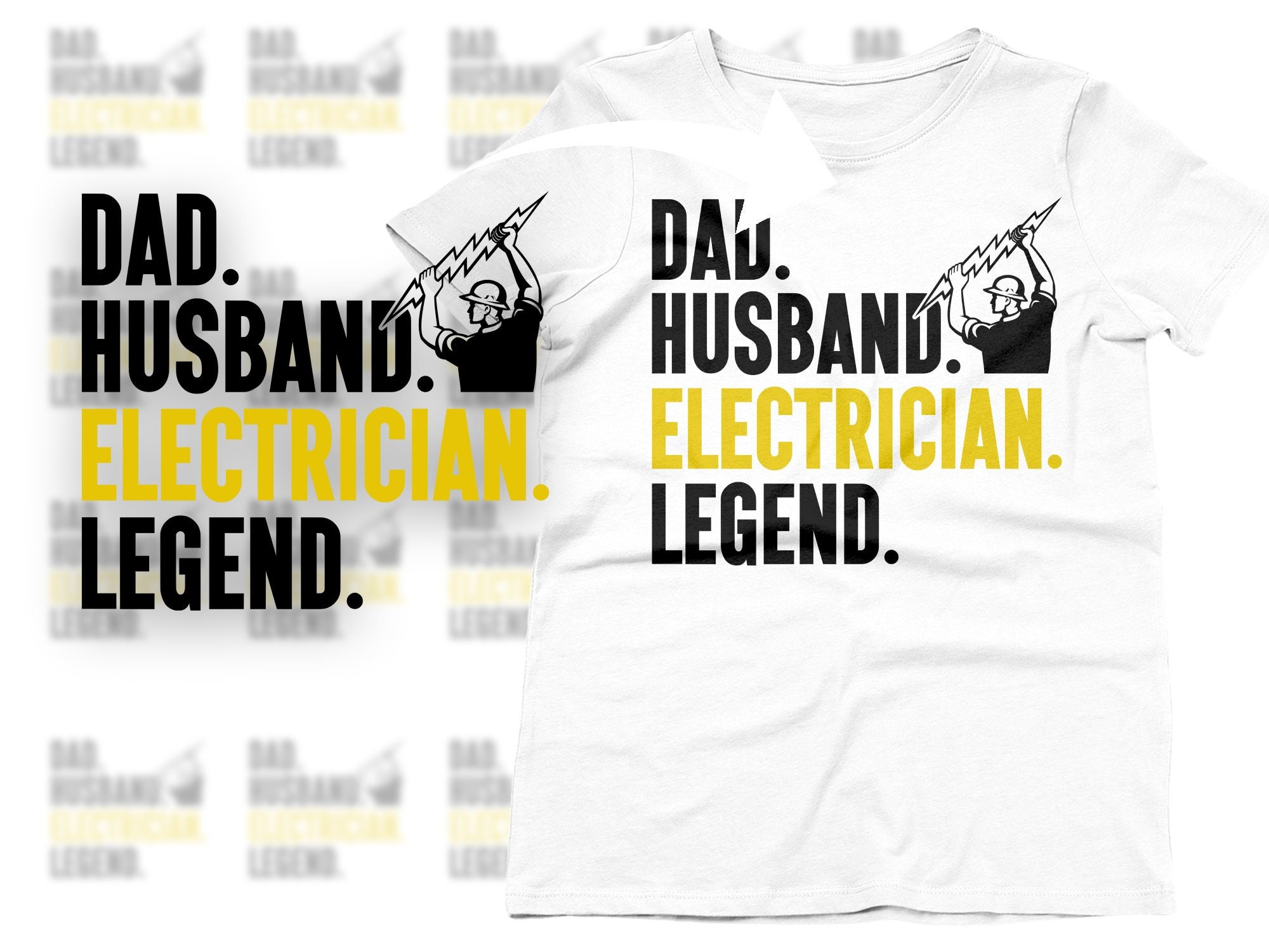 Dad Electrician Husband Svg Png, Electrician Dad Husband Legend Svg ...