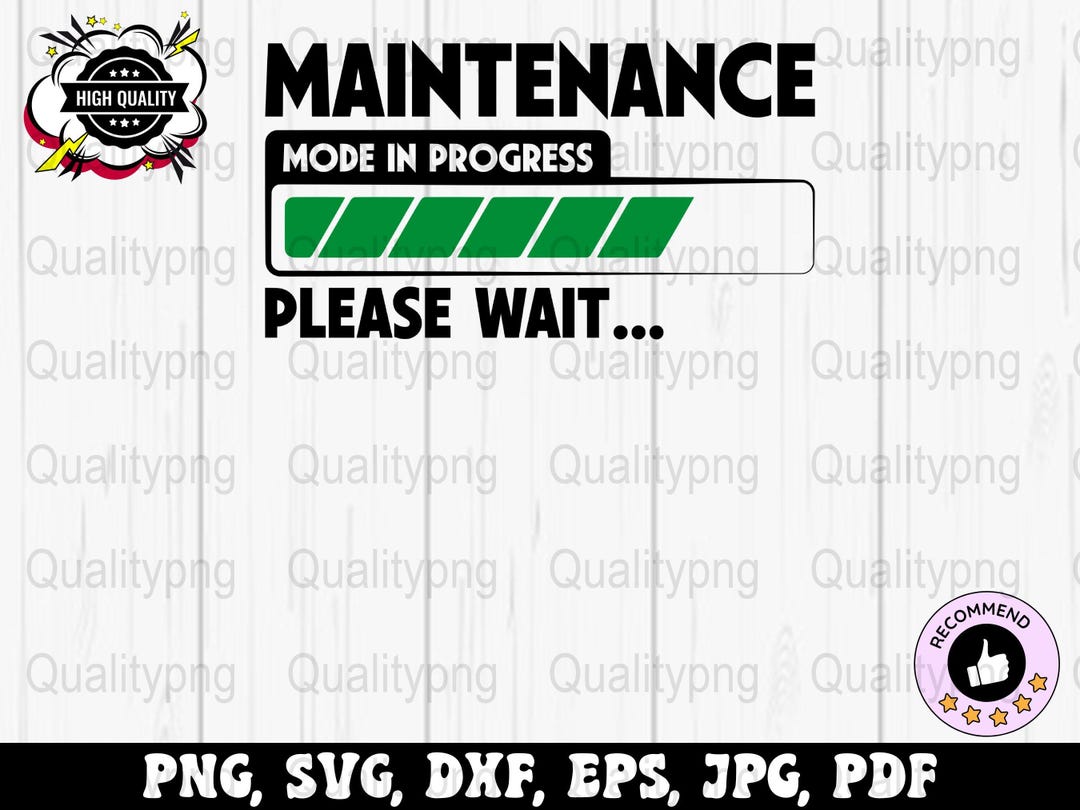 Maintenance Svg Png, Maintenance Mode in Progress Png, Repairman Svg ...