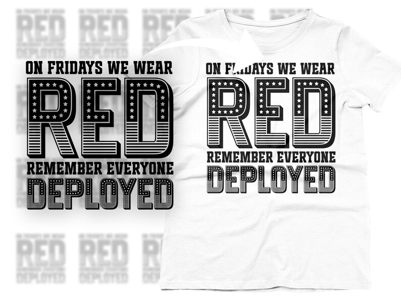 Red Friday Svg Png, on Fridays We Wear Red Friday Svg, Military Svg ...