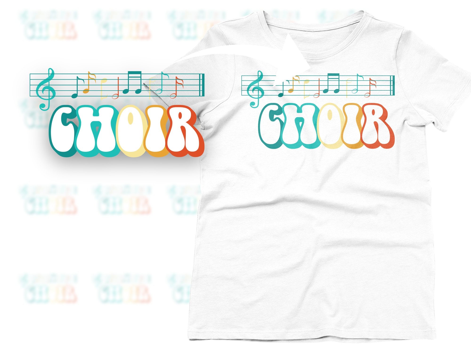 Choir Svg Png, Retro Choir Svg, Funny Choir Cricut Png Sublimation ...