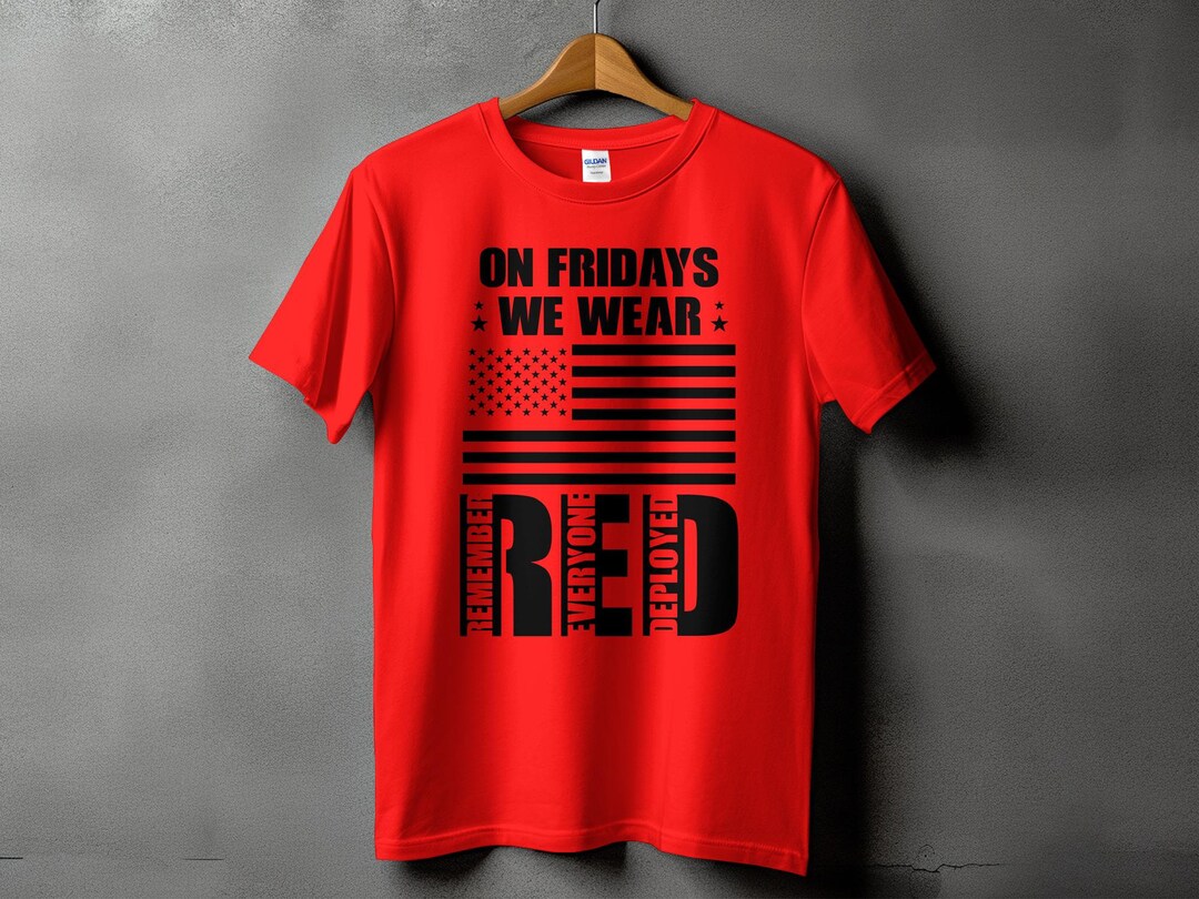 Red Friday Flag Svg Png, on Fridays We Wear Red Svg, Military Svg ...
