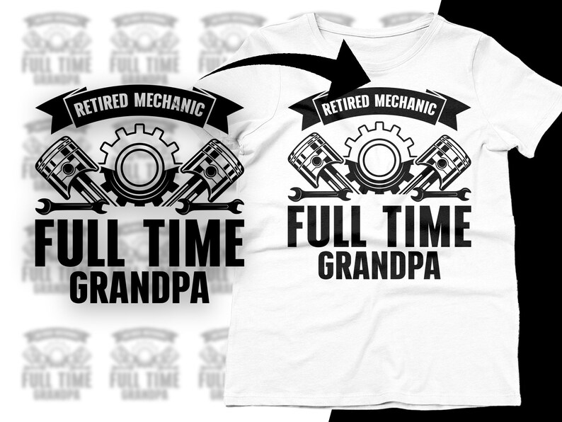 Mechanic Svg Png, Retired Mechanic Grandpa Svg Png, Funny Mechanic Svg ...