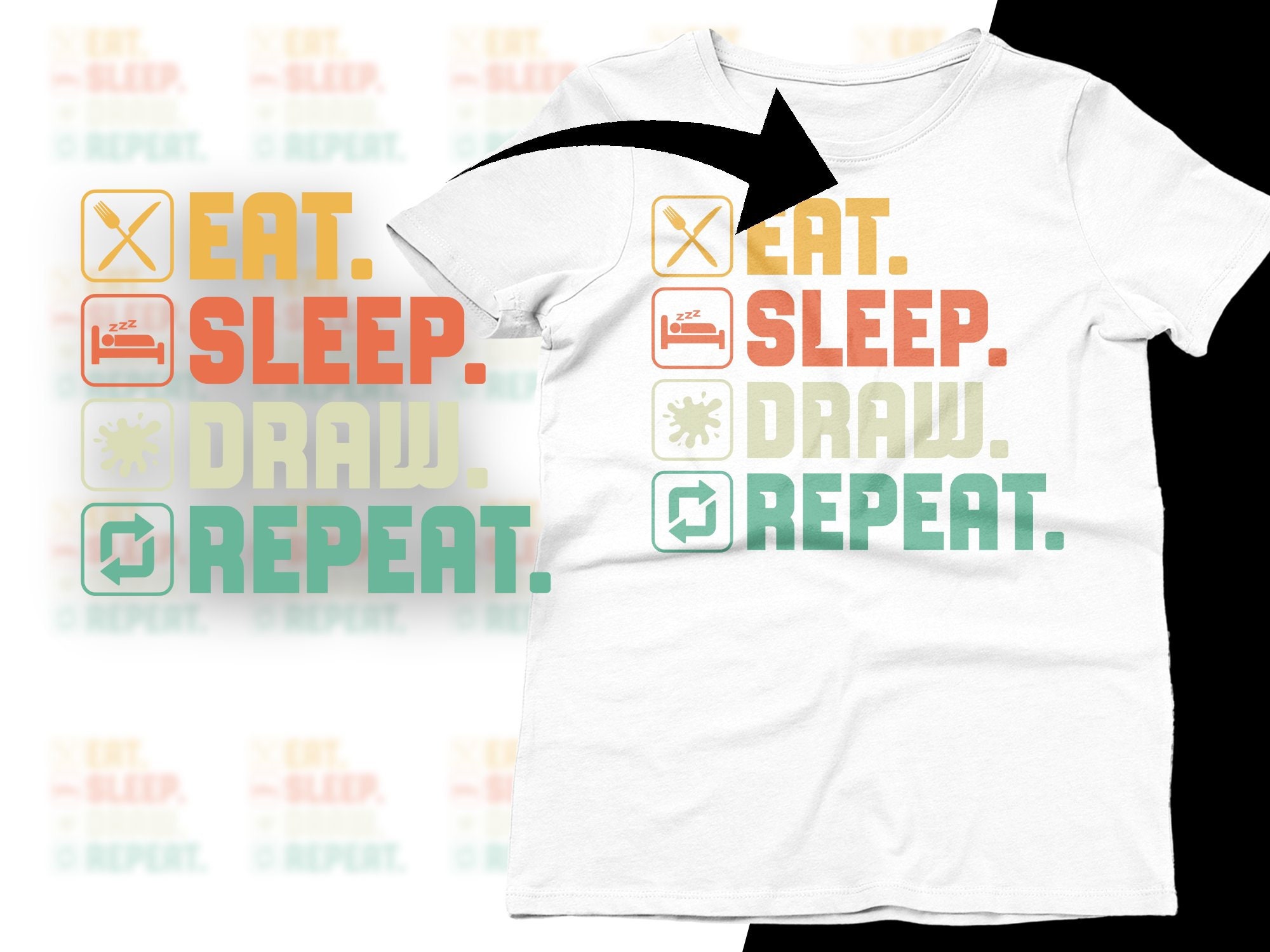 Artist Svg, Artist Png, Eat Sleep Draw Repeat Svg Cricut, Artist ...