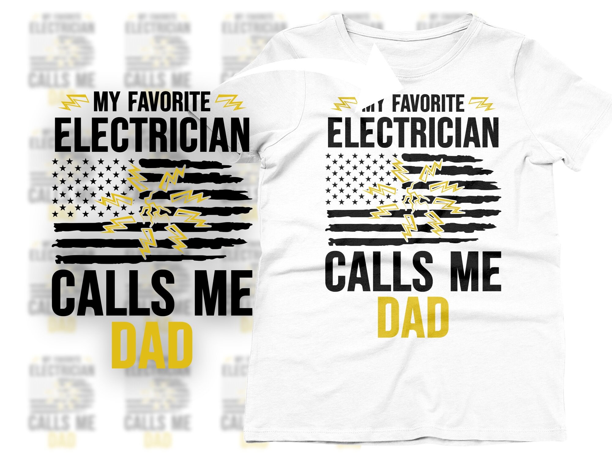 Electrician Svg Png, My Favorite Electrician Calls Me Dad Svg, Lineman ...