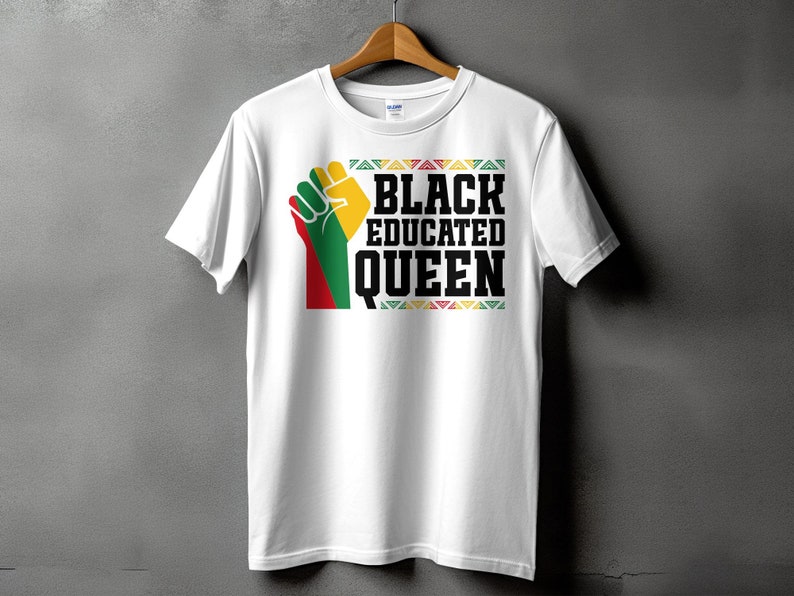 Black Educated Queen Svg Png, Black History Month Svg, Afro Queen Svg ...
