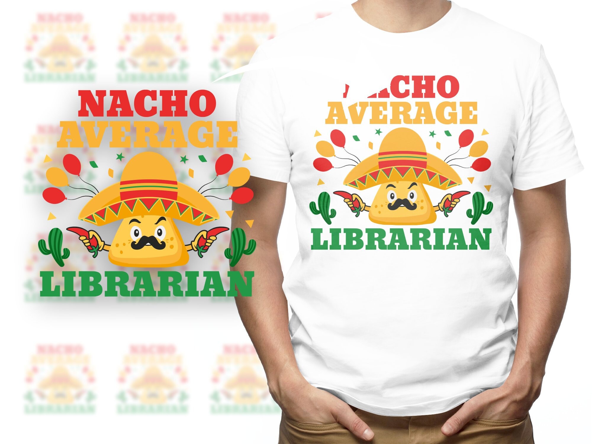 Nacho Average Librarian Svg Png, Svg Cricut Png Sublimation Designs - Etsy