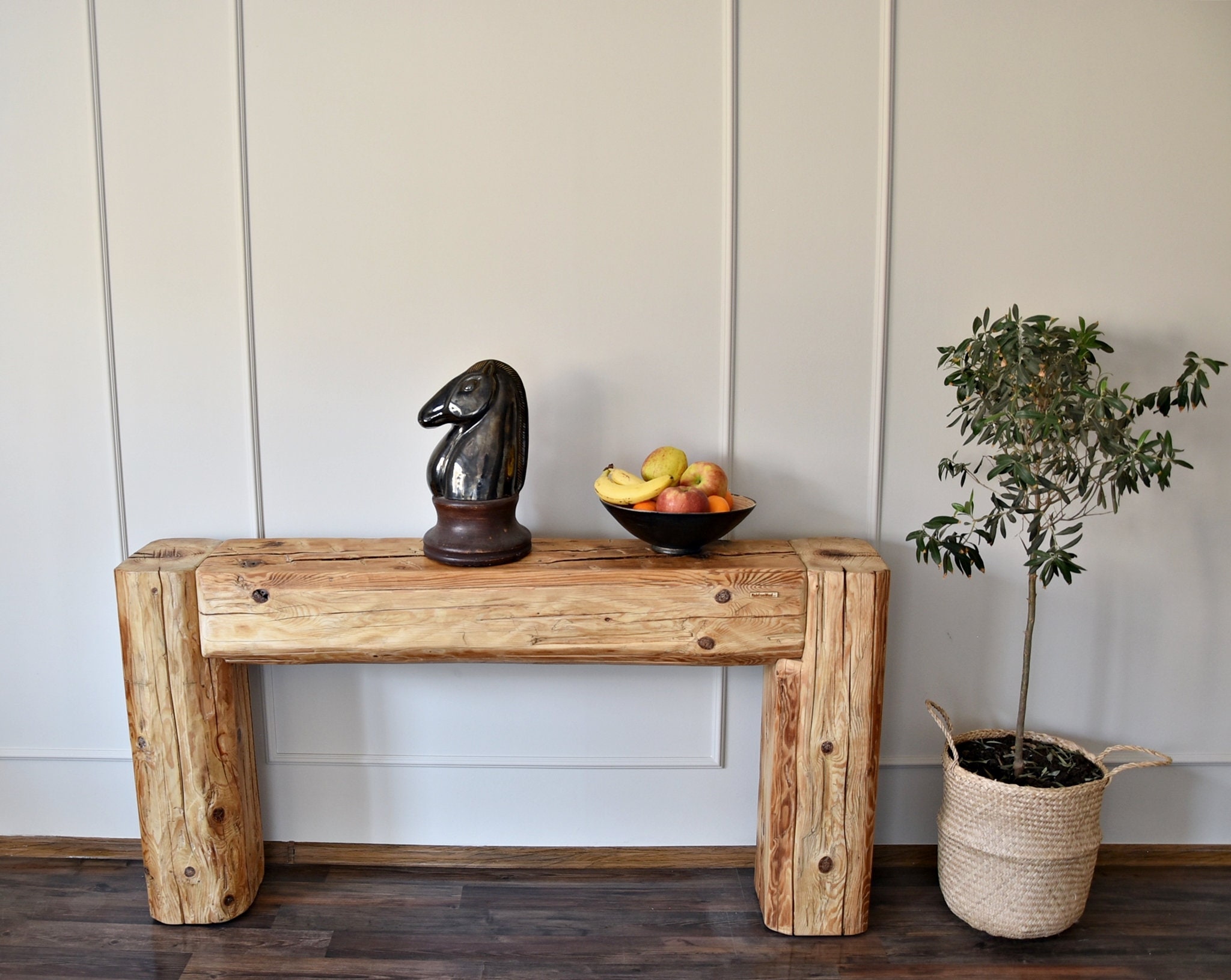 Old Beam Console Table Unique Old Wood Rustic Style Table Loft - Etsy
