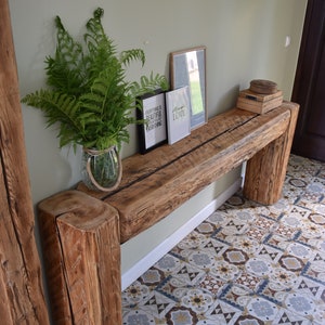 Old Beam Console Table Unique Old Wood Rustic Style Table Loft Organic ...