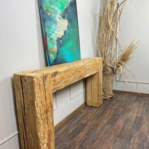 Old Beam Console Table Unique Dovetail Joint Wood Rustic Style Table ...