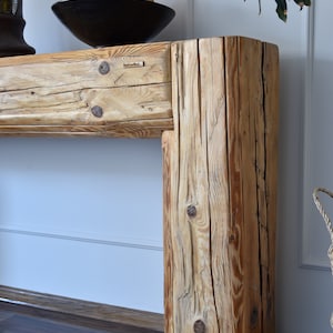 Old Beam Console Table Unique Wood Rustic Style Country Loft Organic ...
