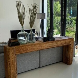 Reclaimed Wood Console Table – Handmade Barn Beam Entryway Table ...