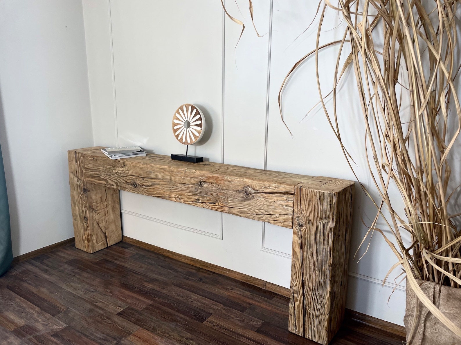 Old Beam Console Table Unique Dovetail Old Wood Rustic Style Table Loft ...