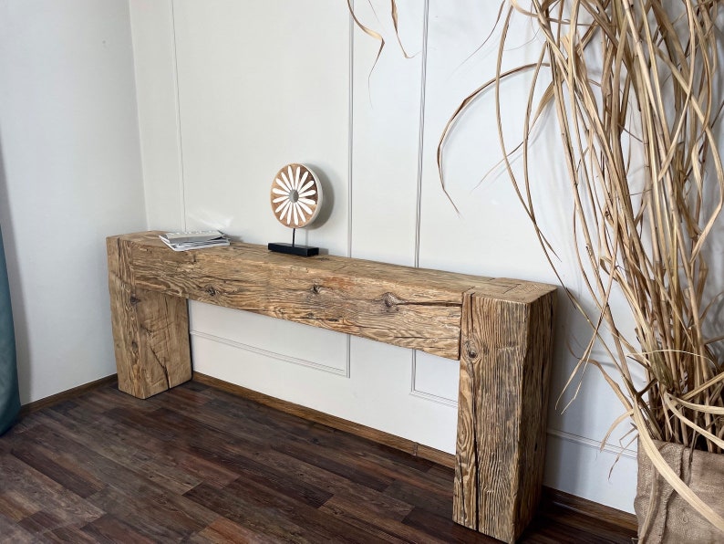 Old Beam Console Table Unique Dovetail Old Wood Rustic Style Table Loft ...