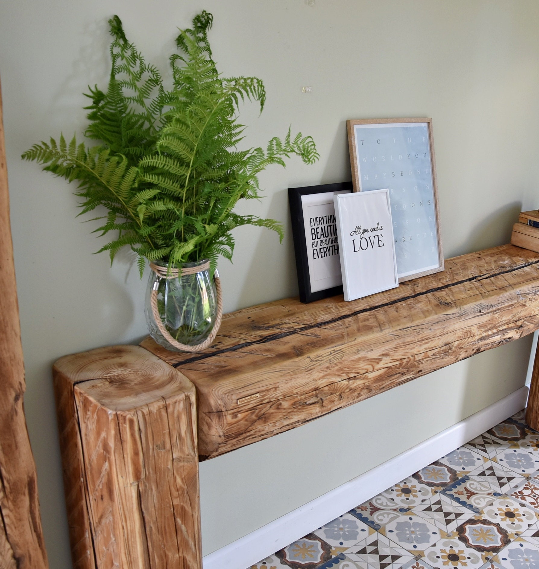 Old Beam Console Table Unique Old Wood Rustic Style Table Loft Organic ...