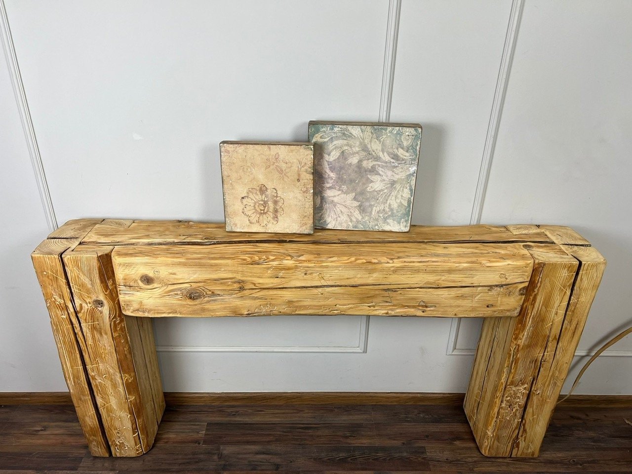 Old Beam Console Table Unique Dovetail Joint Wood Rustic Style - Etsy
