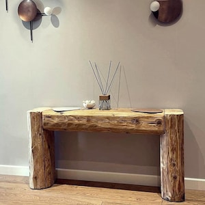 Old Beam Console Table Unique Wood Rustic Style Country Loft Organic ...