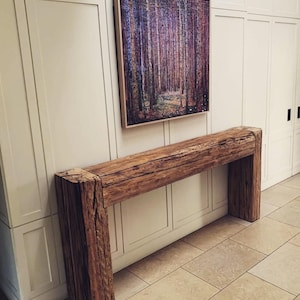 Reclaimed Wood Console Table – Handmade Barn Beam Entryway Table ...