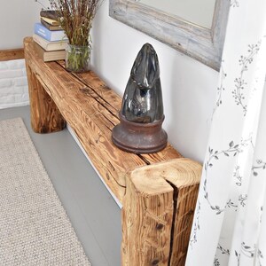 Reclaimed Wood Console Table – Handmade Barn Beam Entryway Table ...