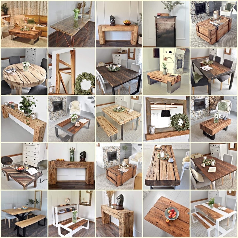 Old Beam Console Table Unique Dovetail Old Wood Rustic Style Table Loft ...