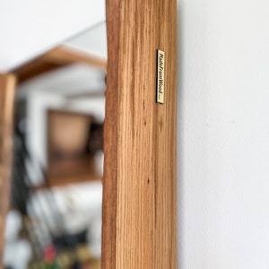 Mirror Oak Live Edge Wooden Frame Black Epoxy Resin Rustic Loft Style ...