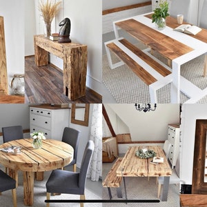 Old Beam Console Table Unique Old Wood Rustic Style Table Loft Organic ...