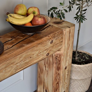 Old Beam Console Table Unique Old Wood Rustic Style Table Loft Organic ...
