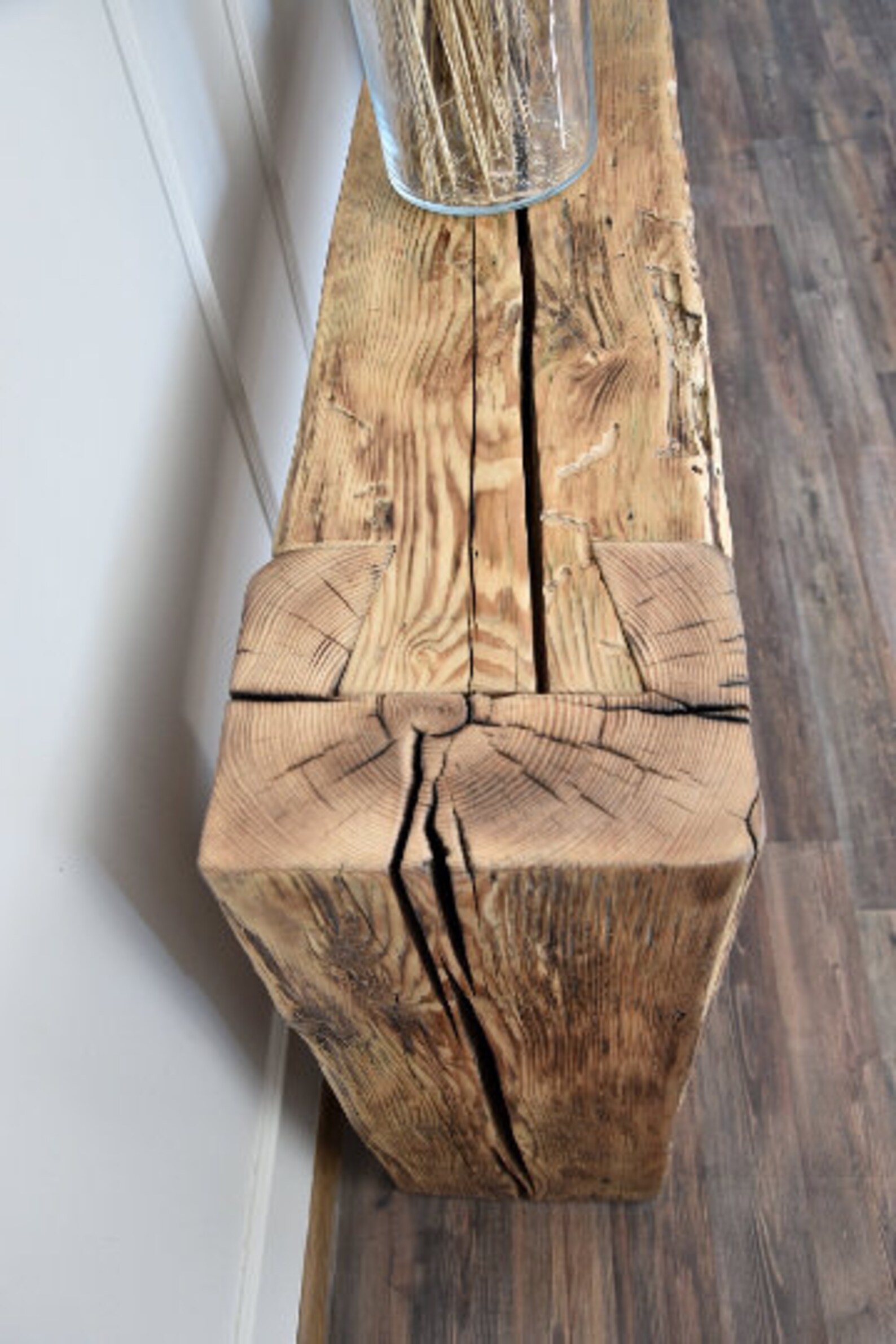 Old Beam Console Table Unique Dovetail Old Wood Rustic Style - Etsy