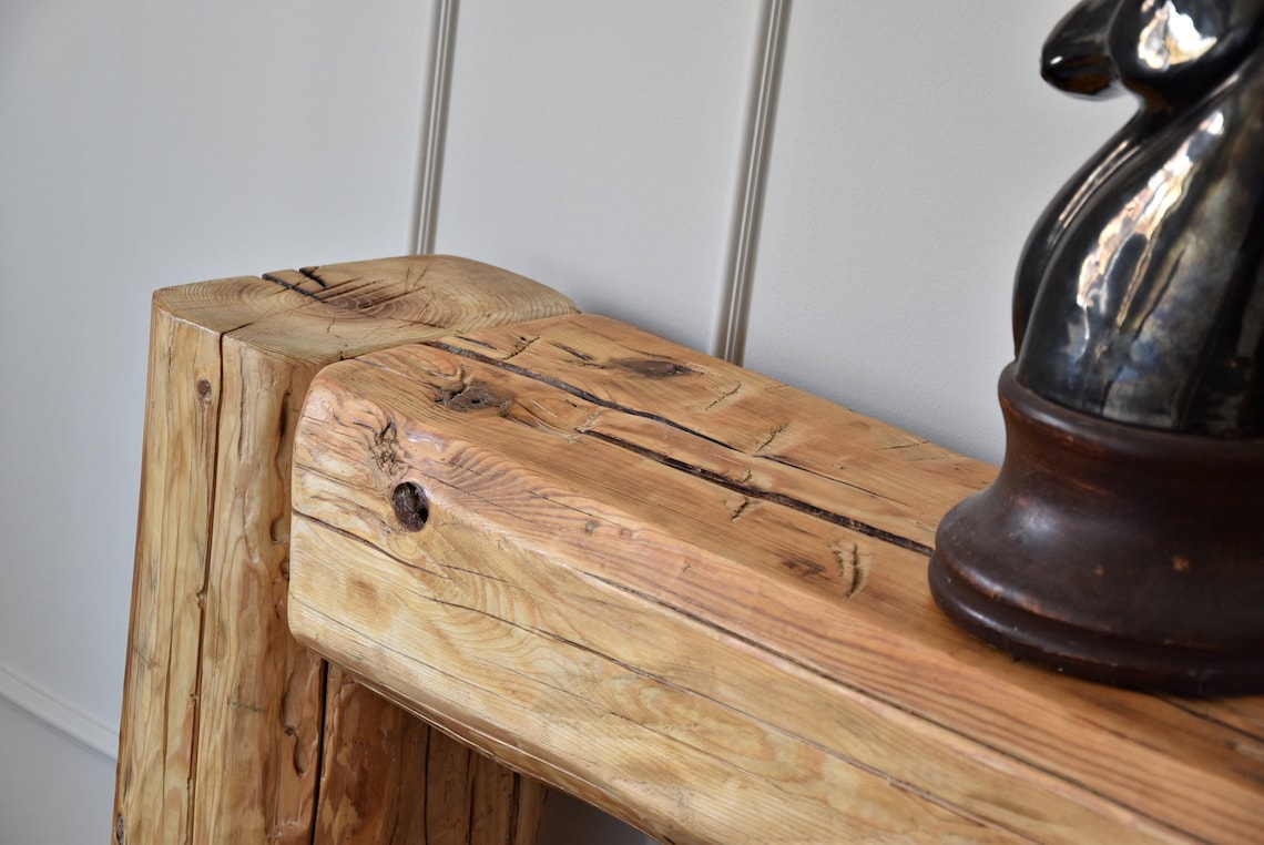 Old Beam Console Table Unique Old Wood Rustic Style Table Loft - Etsy