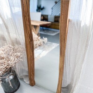 Long Mirror Live Edge Oak Wooden Frame Black Epoxy Resin Rustic Loft ...