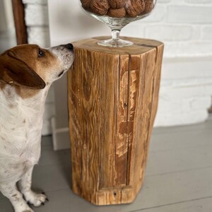 Side Table Stump, Trunk Old Beam Rustic Loft Style Modern Farmhouse ...