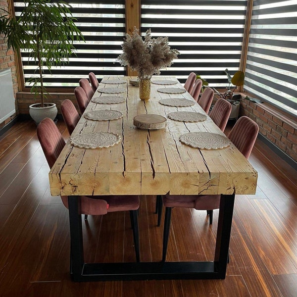 Rustic Dining Table - Etsy